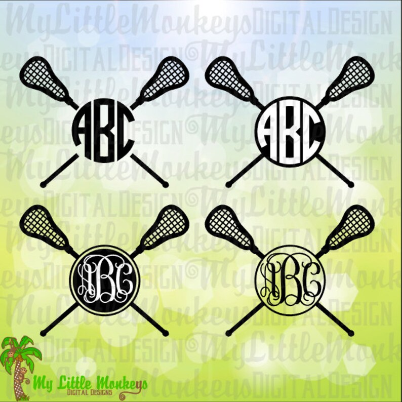 Lacrosse Svg Lacrosse Sticks Svg Lacrosse Monogram Etsy