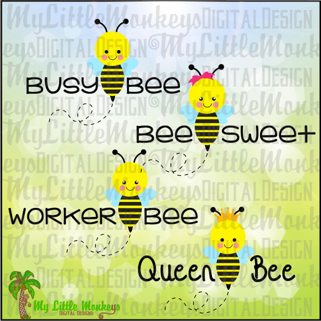 Queen Bee Worker Bee Busy Bee Bee Sweet Cute Bee Set - Etsy
