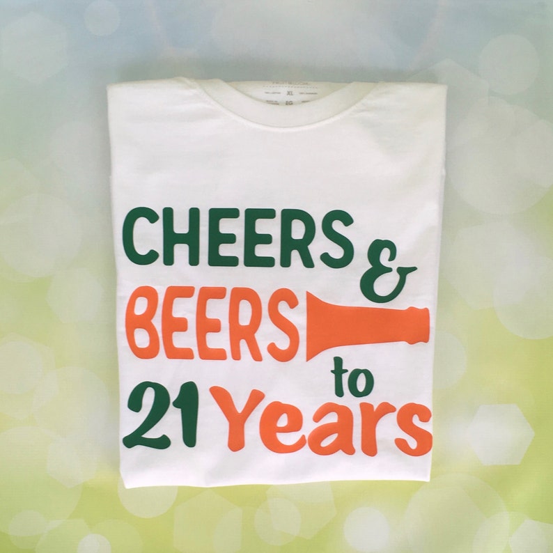 Cheers And Beers To 21 Years 21st Birthday Design Digital Etsy