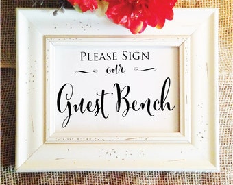 Guest Bench Sign - Etsy