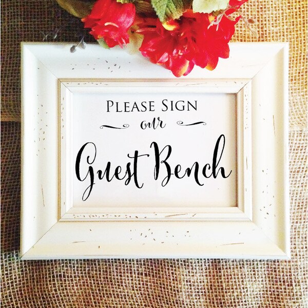 Guest Bench Sign - Etsy