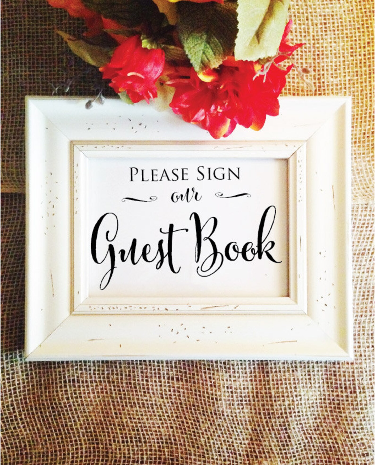Wedding Guestbook Sign Please Sign Our Guestbook Sign Wedding | Etsy