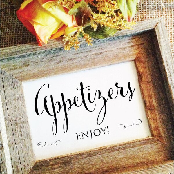 Appetizer Sign - Etsy