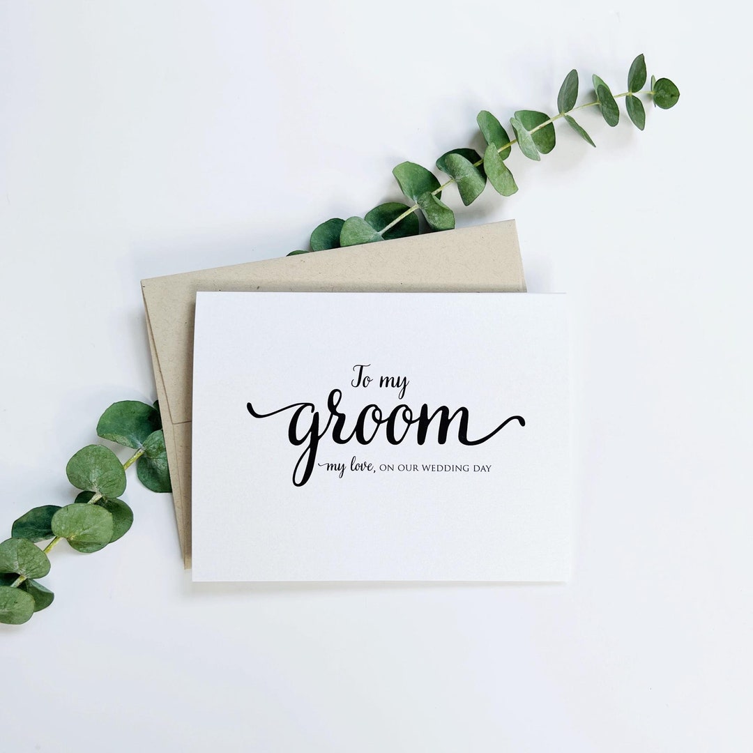 Wedding Card for Groom Gift From Bride to Groom Gift Groom Wedding Gift ...
