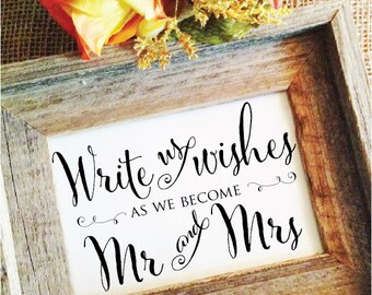 Wedding Wishes Frame - Etsy