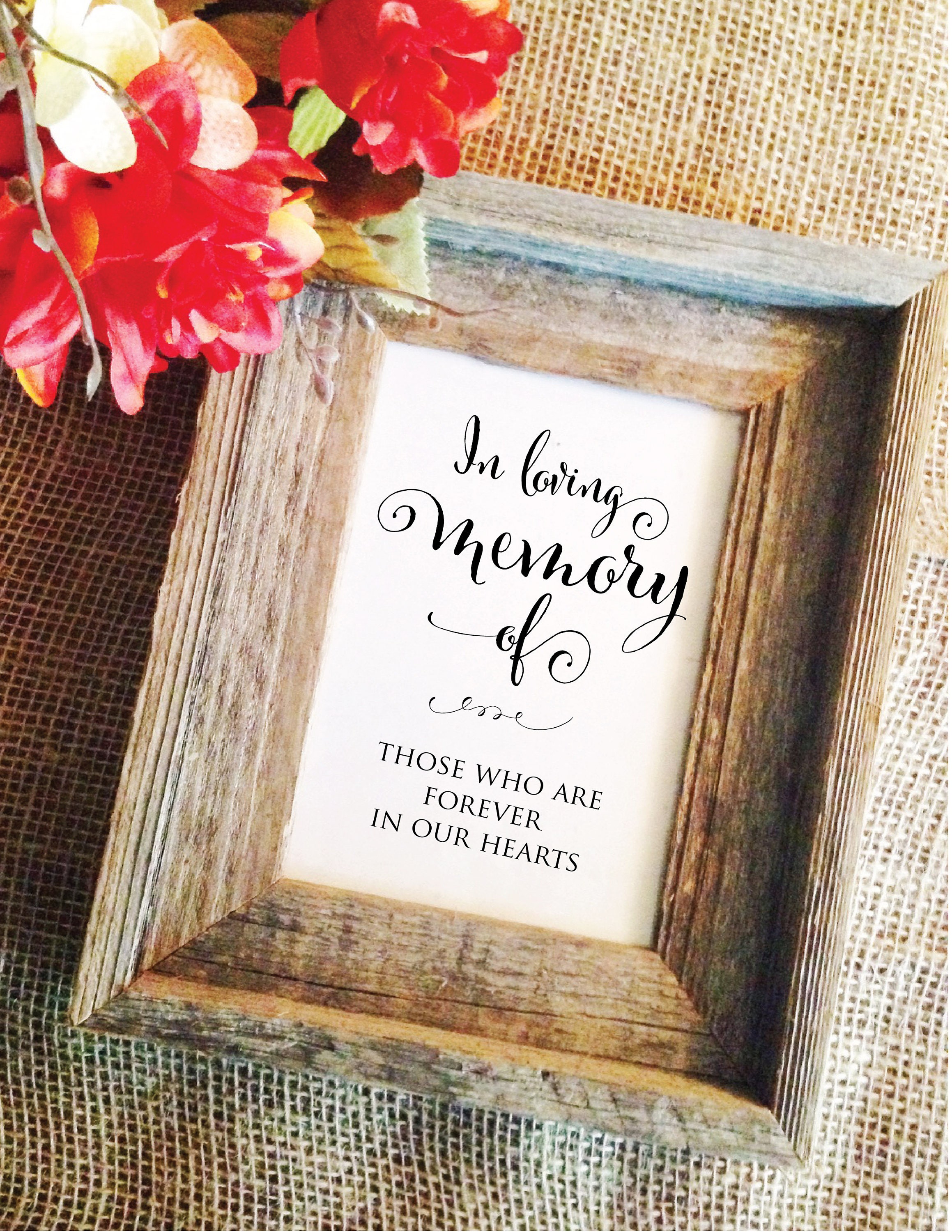 Memorial Table Sign Wedding Memory Table Sign wedding | Etsy