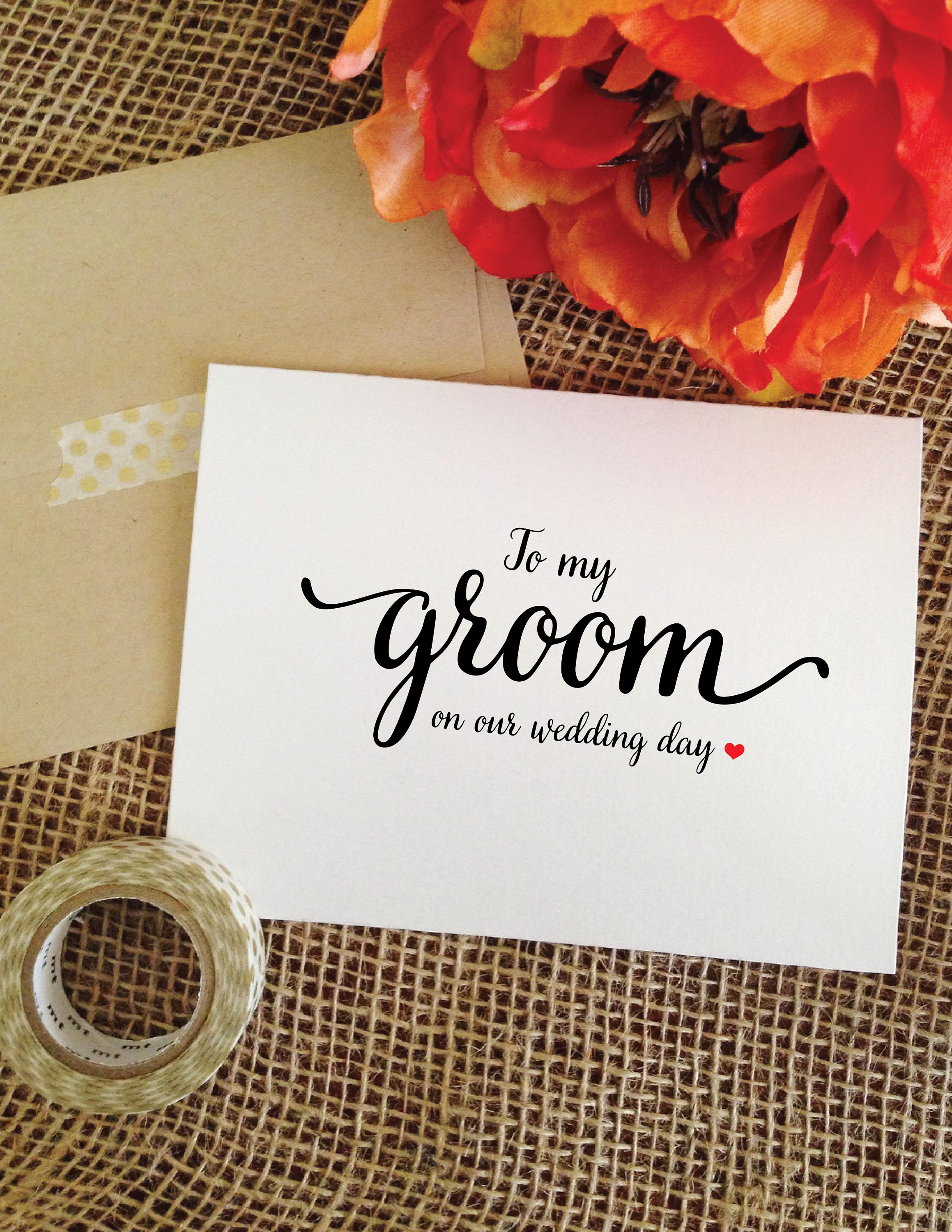 To My Groom on Our Wedding Day Cards Groom Card to My Groom - Etsy