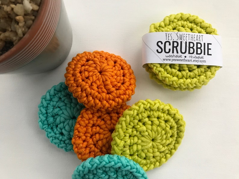 Washable Dish Scrubbies Pack of 2 Kitchen Cleaning Home - Etsy