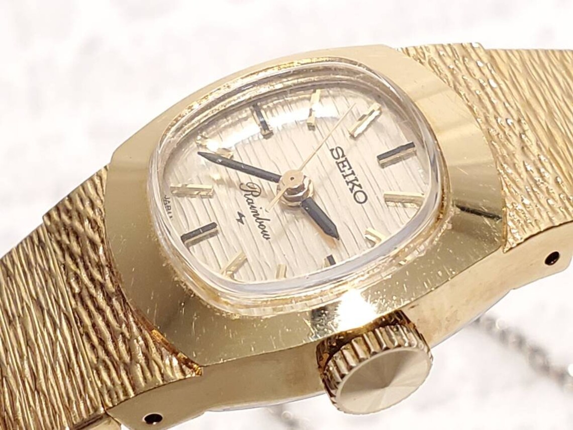 Vintage Seiko Rainbow Wind up Gold Plated Women's Watch | Etsy