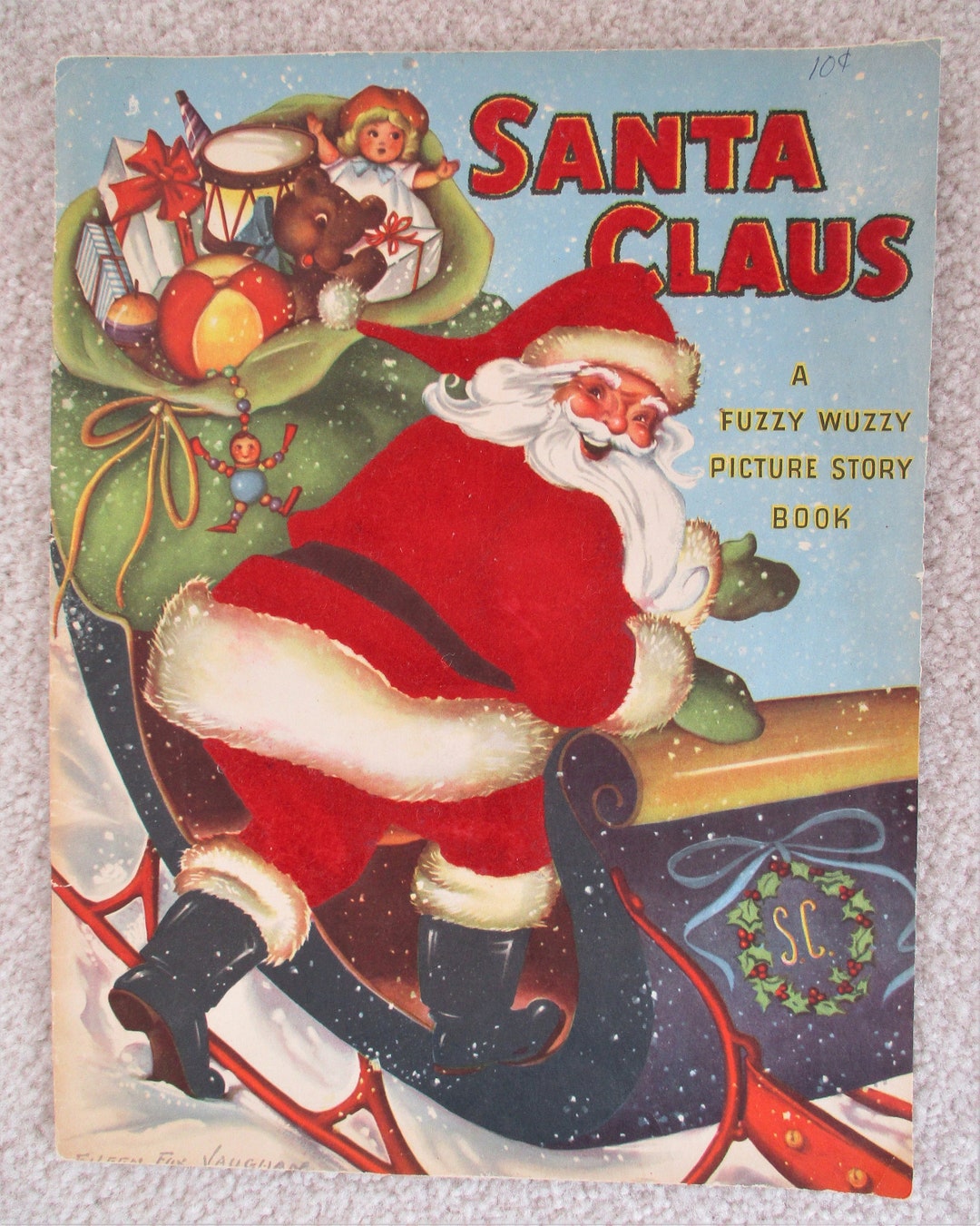 1947 SANTA CLAUS Fuzzy Wuzzy Picture Story BOOK Christmas - Etsy