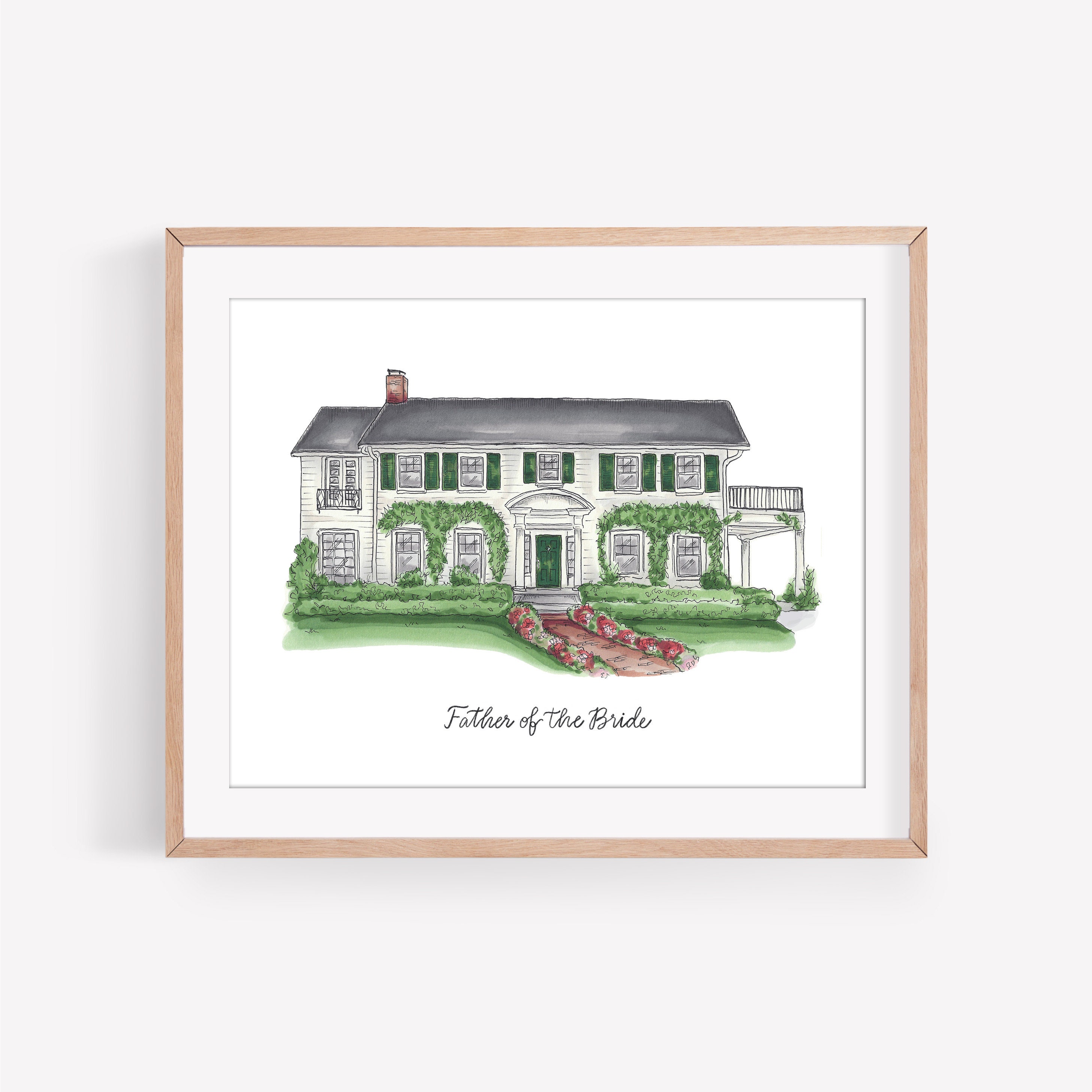 Father of the Bride House Art Print - Etsy