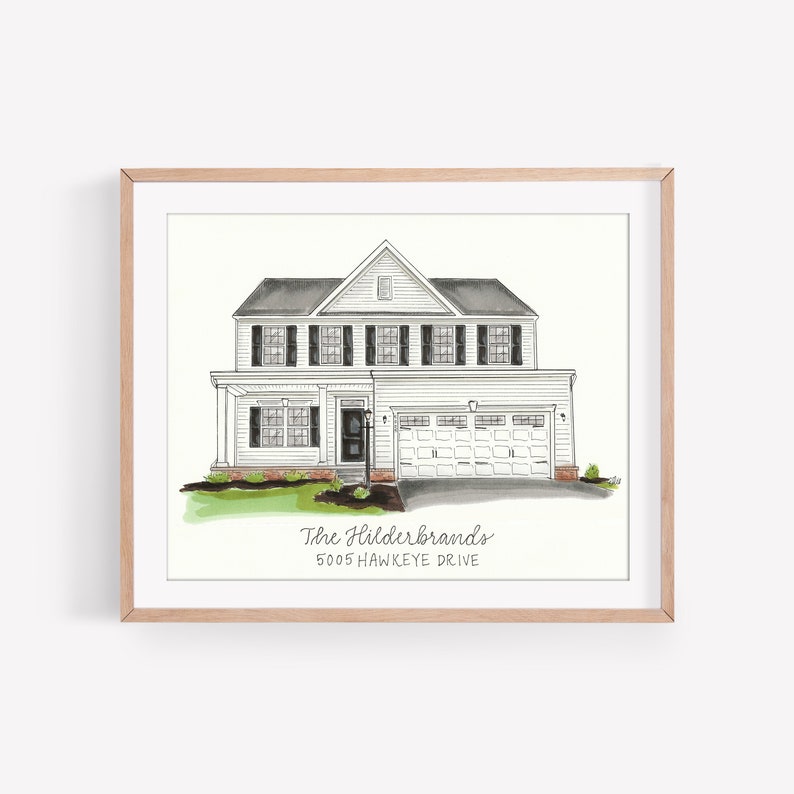 Custom House Drawing House Illustration House Painting - Etsy