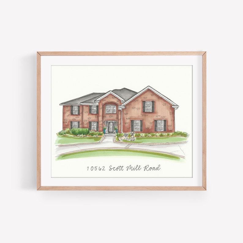 GIFT CERTIFICATE for Custom House Drawing - Etsy