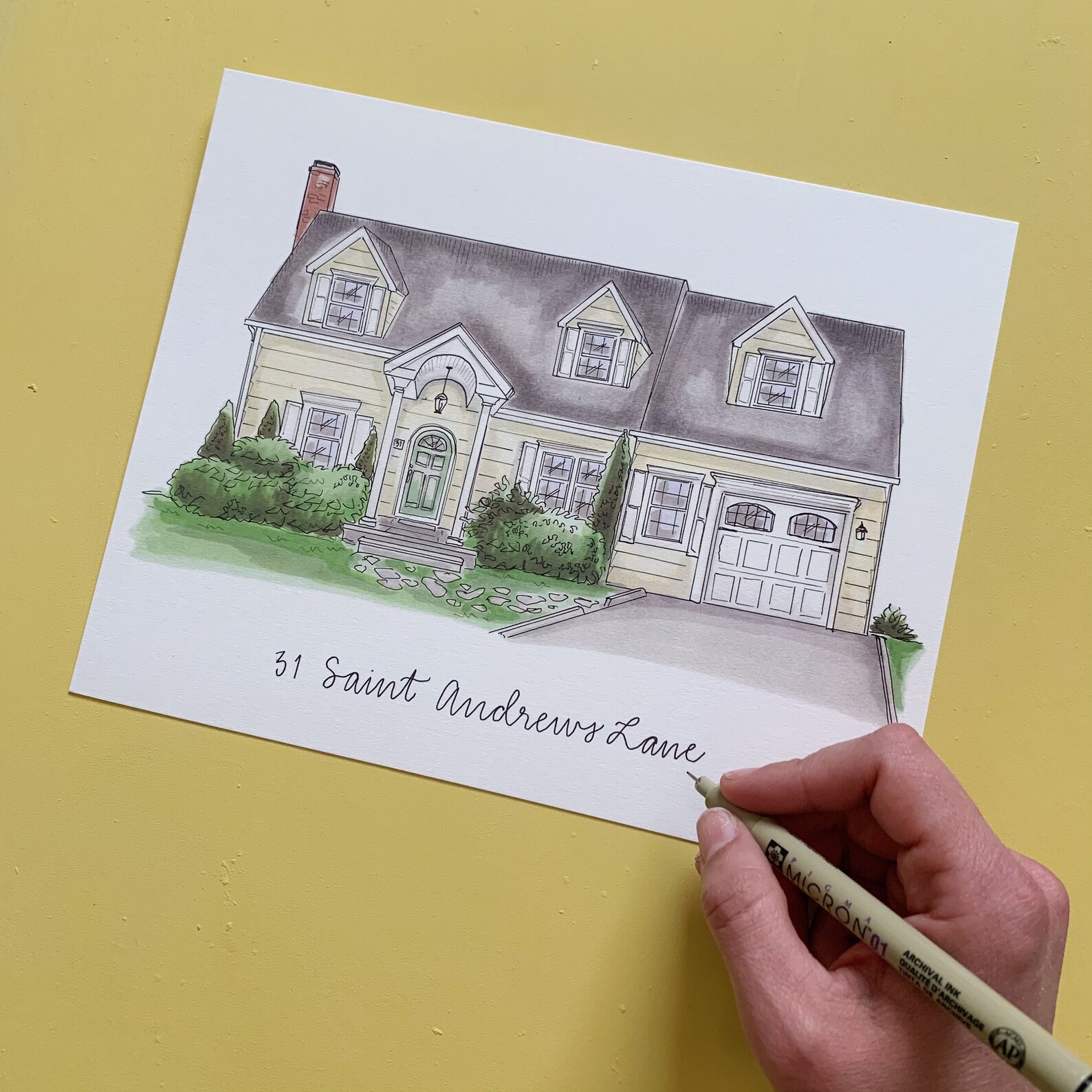 Custom House Drawing House Illustration House Painting - Etsy