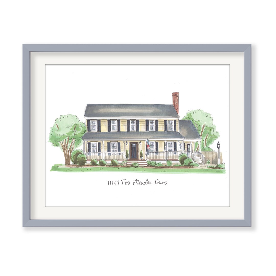 Custom House Drawing House Illustration House Painting - Etsy