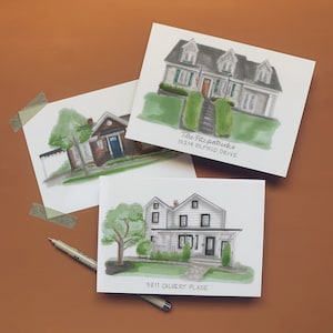 Custom House Drawing, House Illustration, House Painting, Realtor Gift ...
