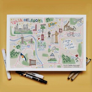 Tulsa Oklahoma Map Print - Etsy