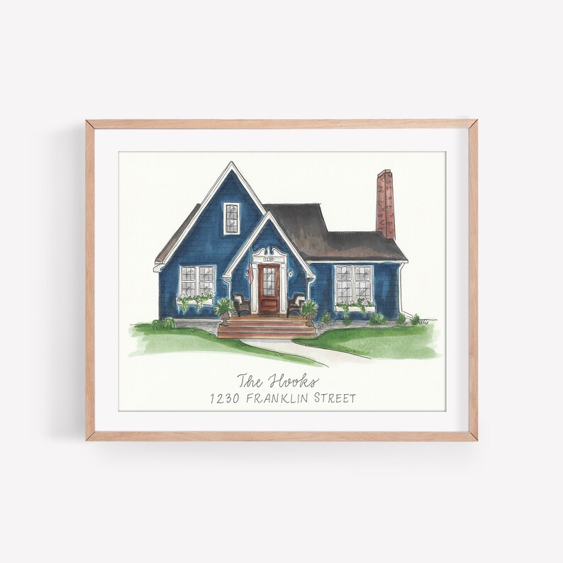 GIFT CERTIFICATE for Custom House Drawing - Etsy