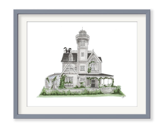8 X 10 Practical Magic House - Etsy