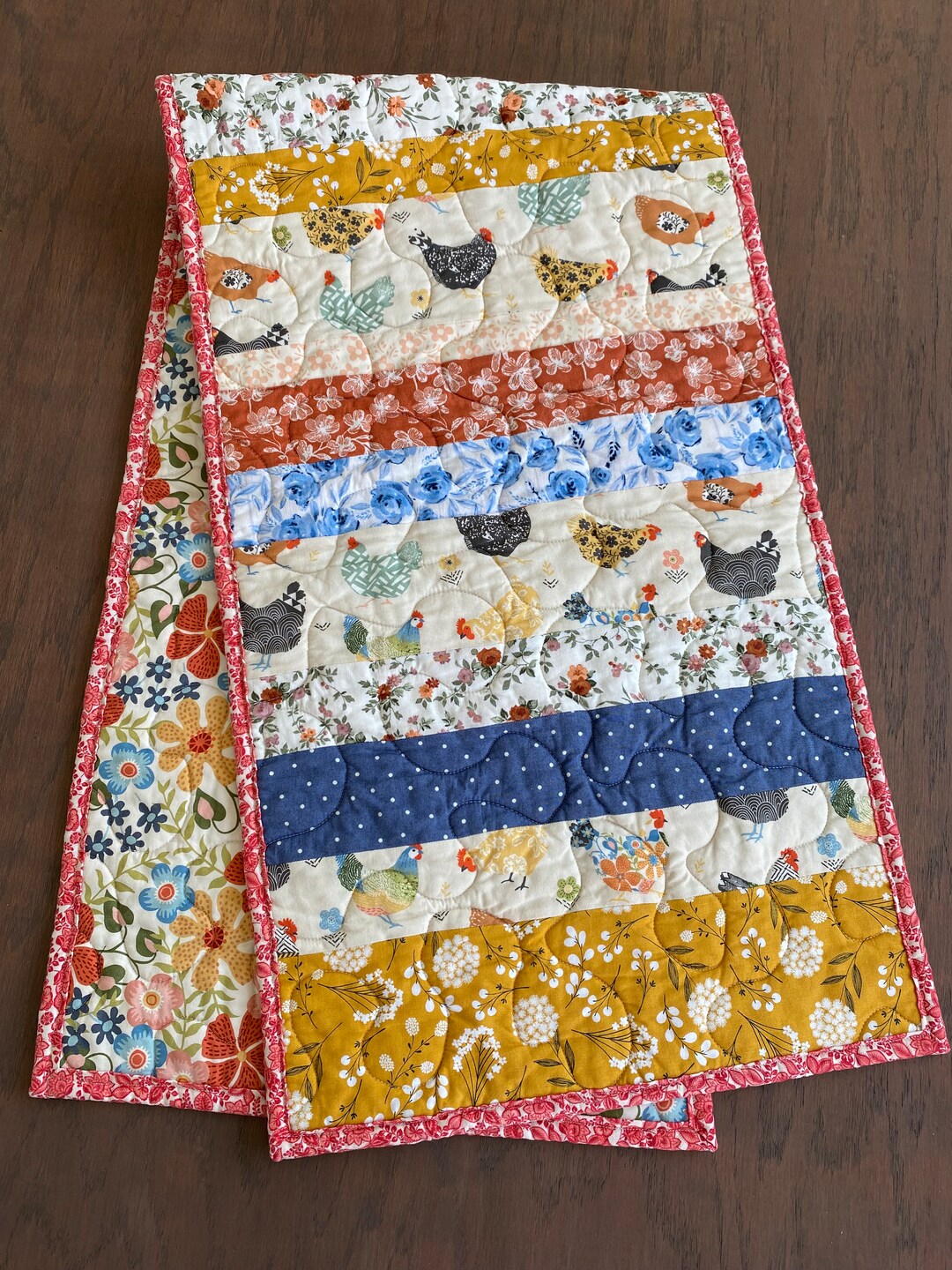 Chicken Table Runner, Chicken Kitchen, Chicken Kitchen Decor, Chicken ...
