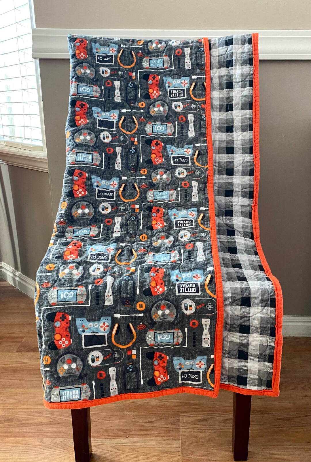 Gamer Quilt, Baby Child Gamer Quilt, Game Loving Boy Quilt, Gamer Gift ...