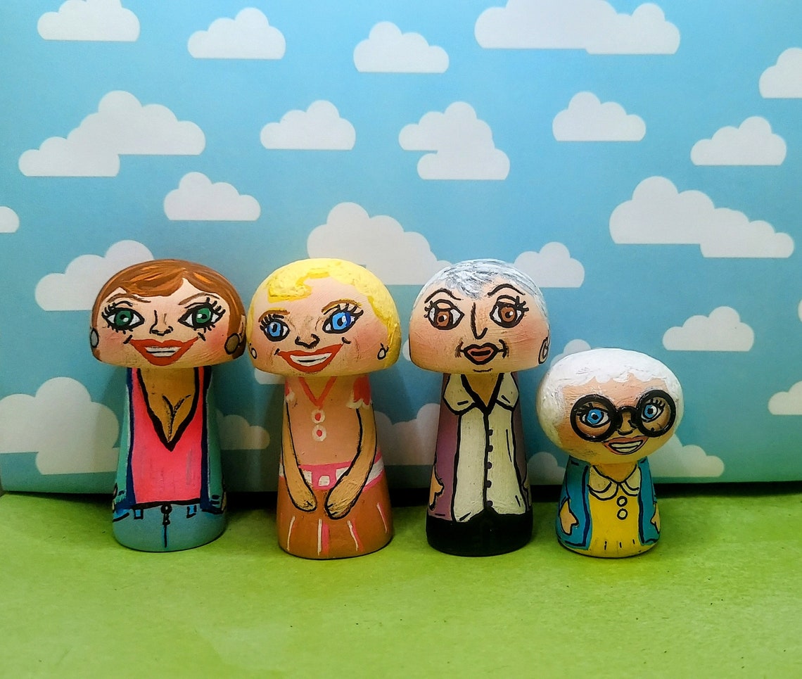 Golden Girls Inspired Peg Doll Set - Etsy