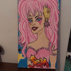 Jem Cartoon Character Painting - Etsy