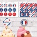 French Theme Cupcake Toppers and Cake Bunting. French Theme | Etsy