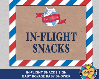 In flight snack sign | Etsy
