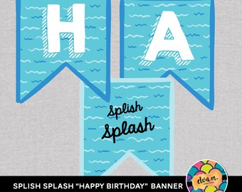 Splish Splash Birthday Bash Banner - Etsy