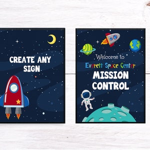 Editable Space Party Signs. 8x10" Space Party Signs. Space Birthday ...