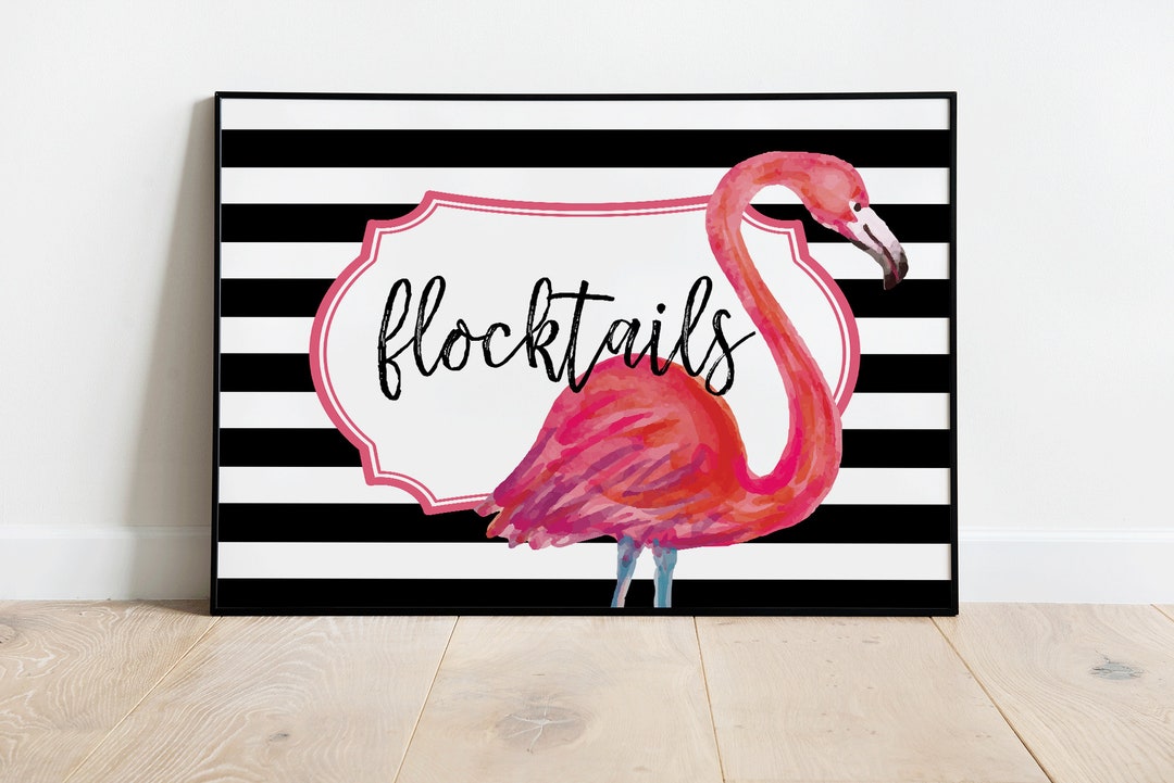Flamingle - "flocktails" 20x30" Printable Backdrop. Flamingle Party ...