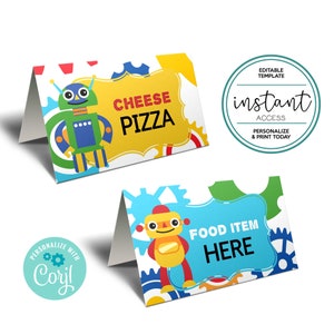 Editable Robot Birthday Printable Set. Robot Birthday Party Printables ...