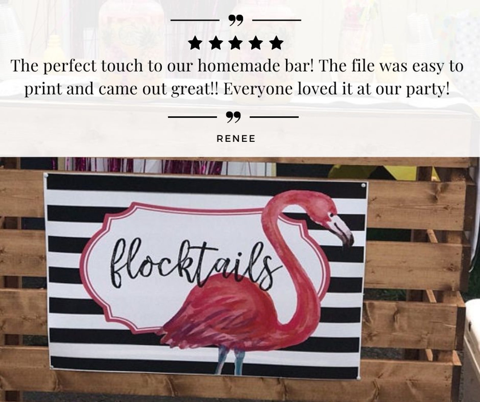 Flamingle - "flocktails" 20x30" Printable Backdrop. Flamingle Party ...