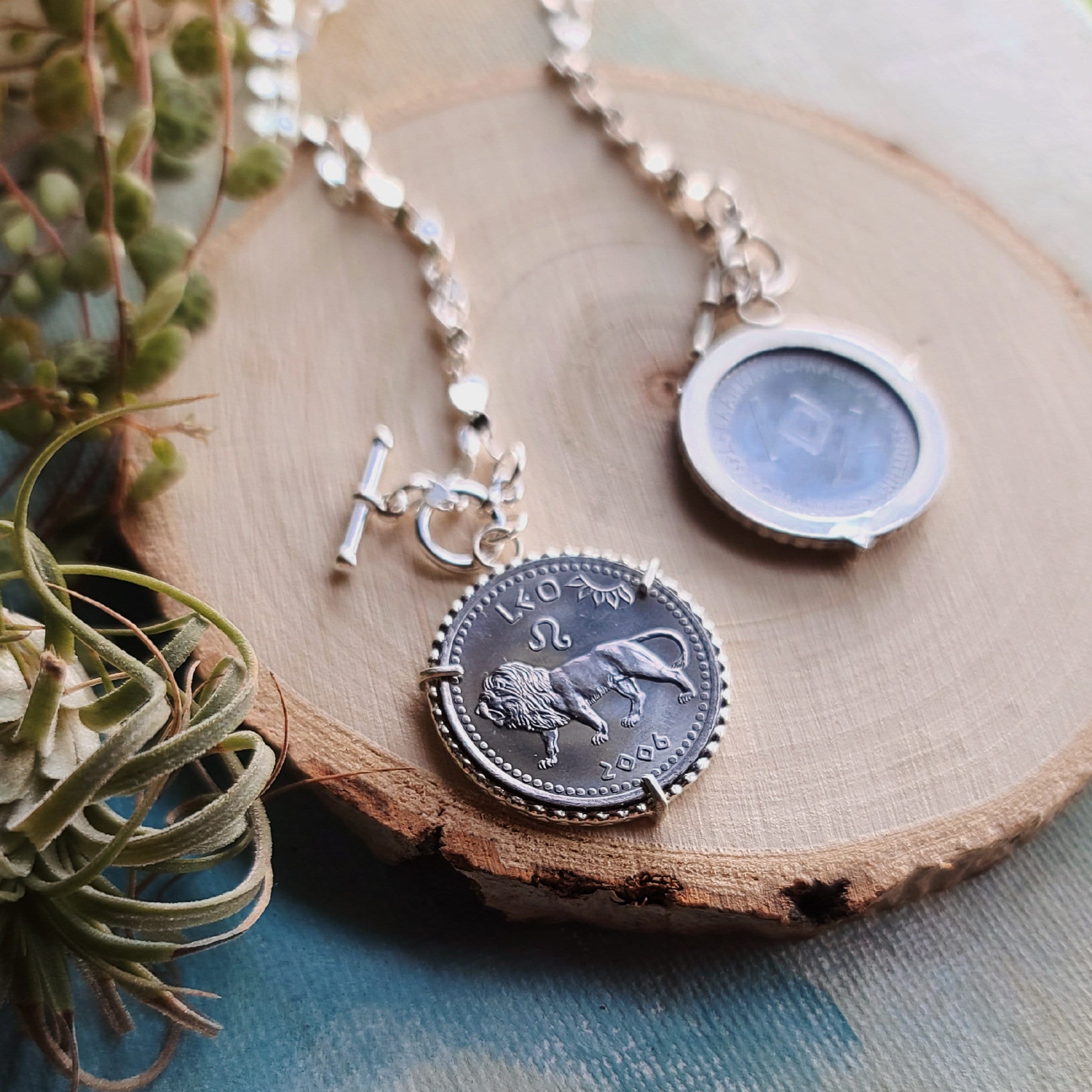 Astrology Coin Pendant, Zodiac Jewelry, Coin Necklace, Coin Charm ...