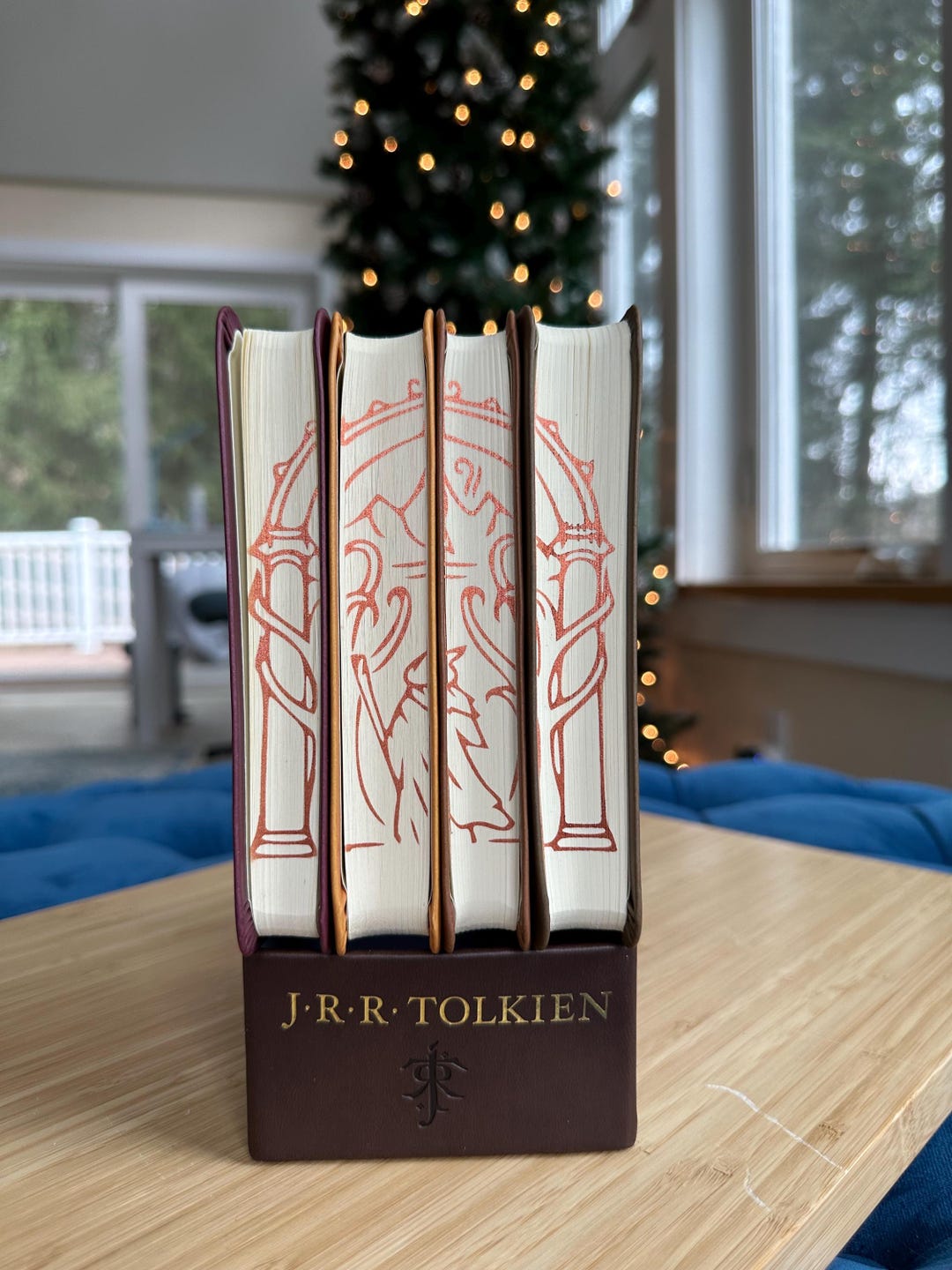 Lord of the Rings Boxed Set Bt Tolkien Custom Stenciled Sprayed ...