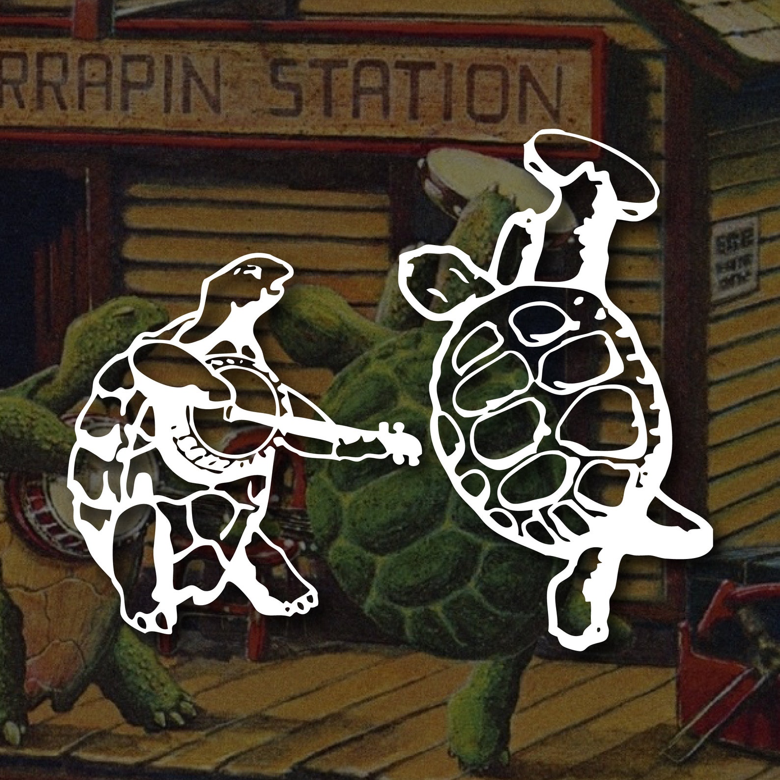 Grateful Dead Terrapin Station Pair of Dancing Terrapins Window Decal ...