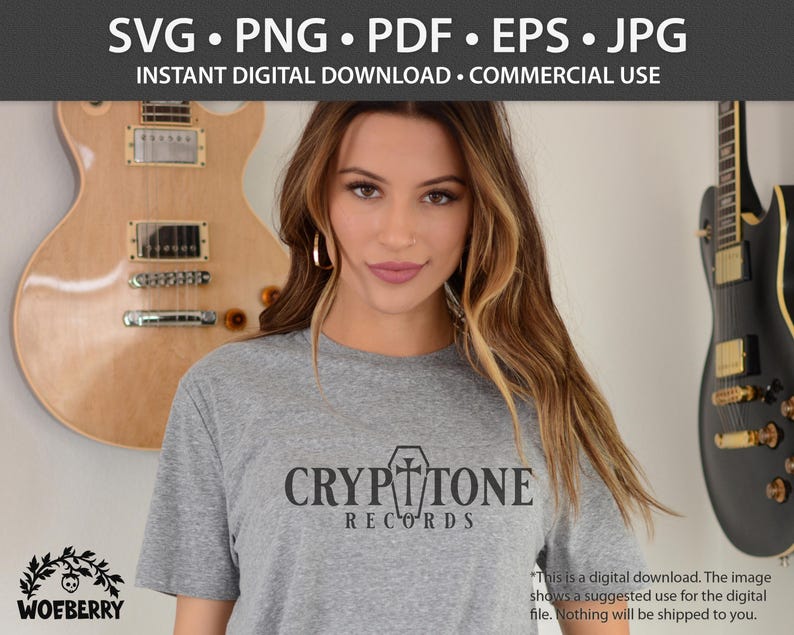Gothic Record Label SVG • Music Logo Vector • Crypttone Records Digital ...