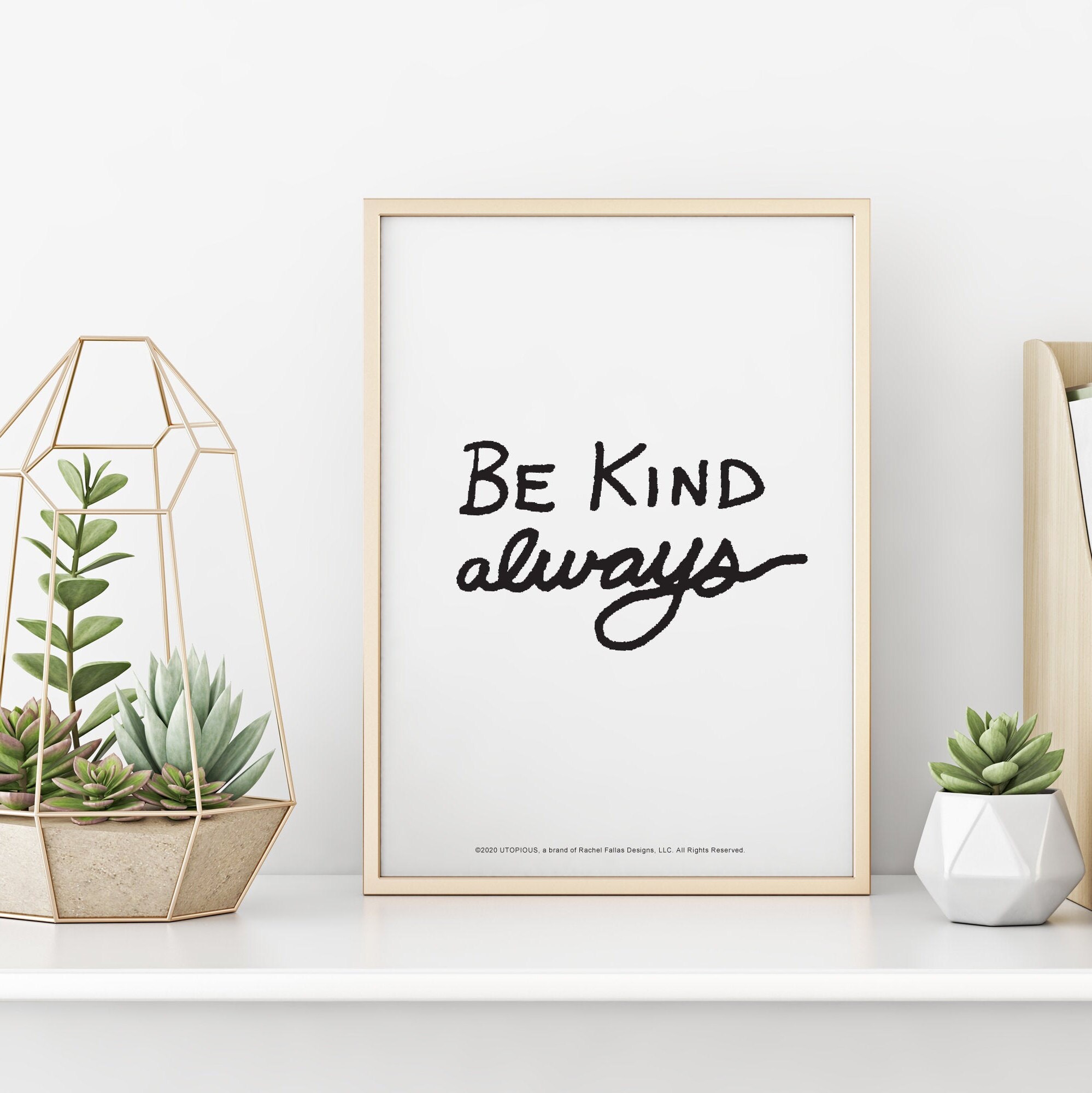 Be Kind Poster Poster Yoga City Print Calligraphy Audrey - Etsy