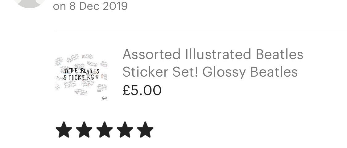 The Beatles Illustrated Sticker Set Glossy Beatles Lyrics | Etsy