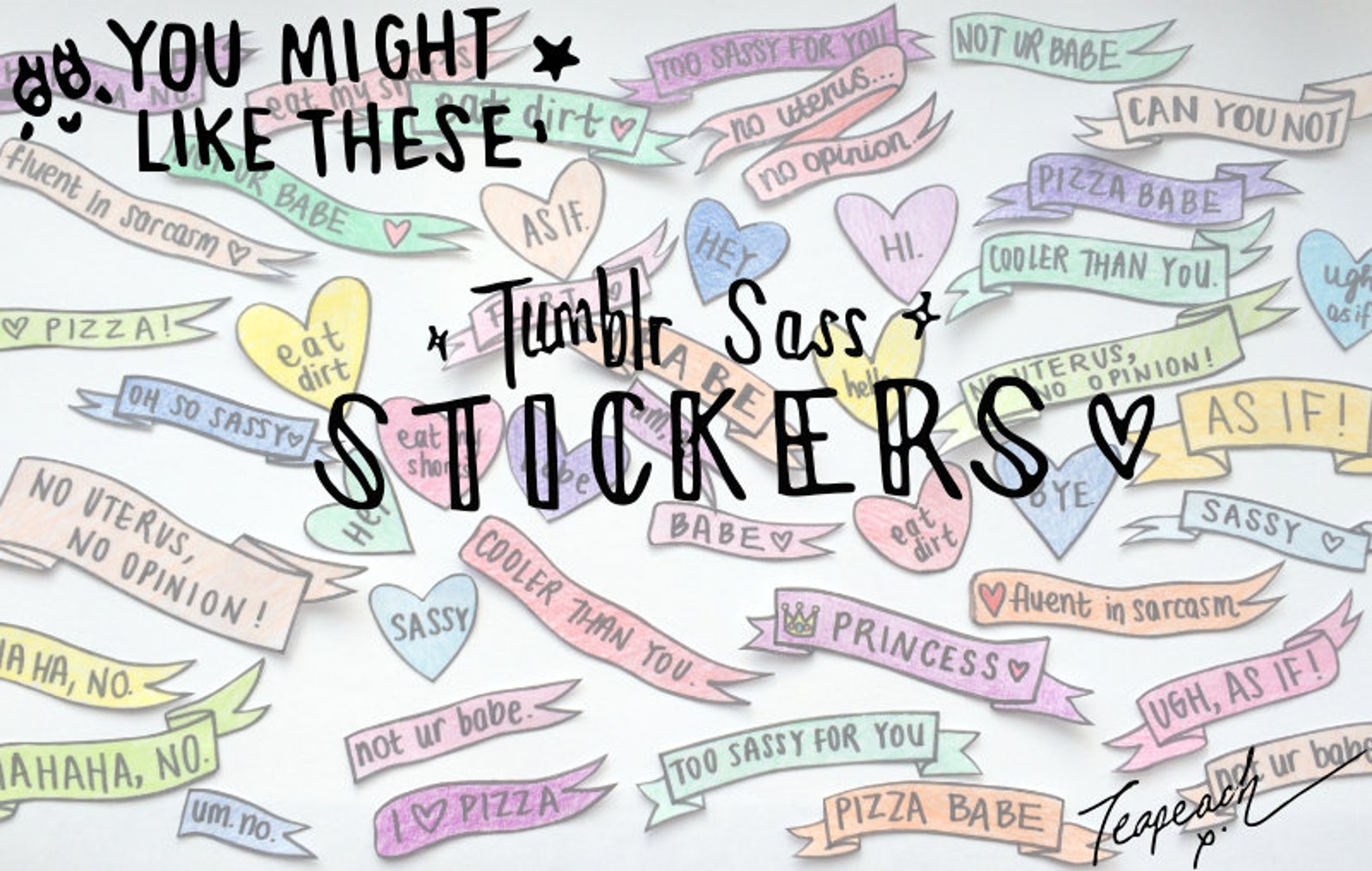 Rude Insults Sticker Set: Token-shaped Glossy Stickers | Etsy UK