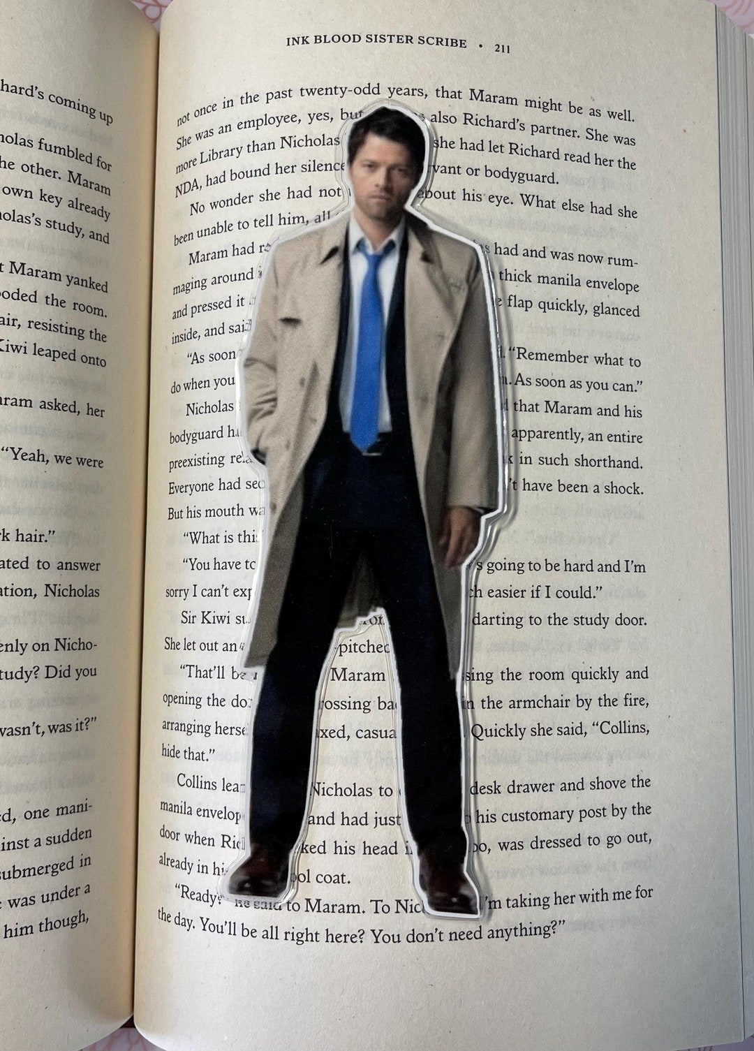 Castiel Cutout Bookmark - Etsy
