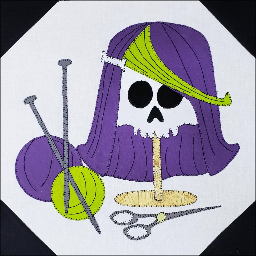 Bona's Wooly Wig Quilt Block bona Lisa's Sweater Emporium July BOM - Etsy