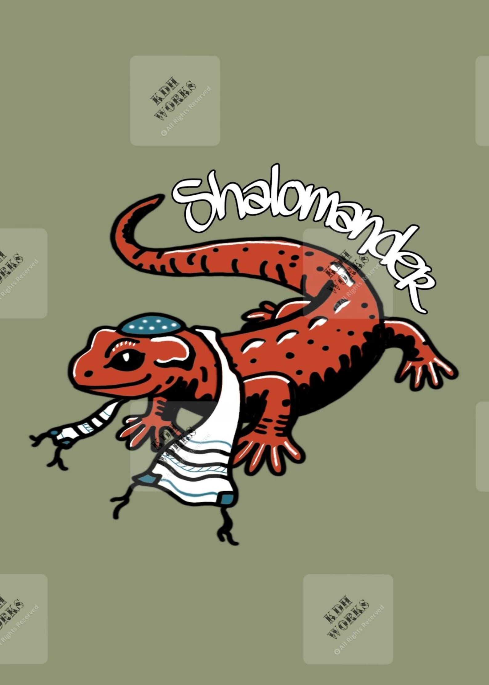 American Traditional Tattoo Inspired Jewish Salamander Shalomander ...
