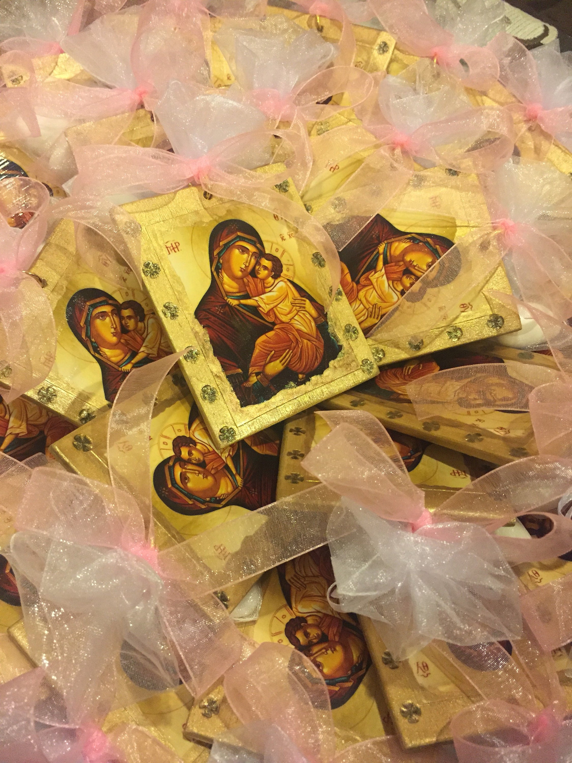 10 Religious Icons Favors, Baptism Favors,first Communion Favors, Greek ...