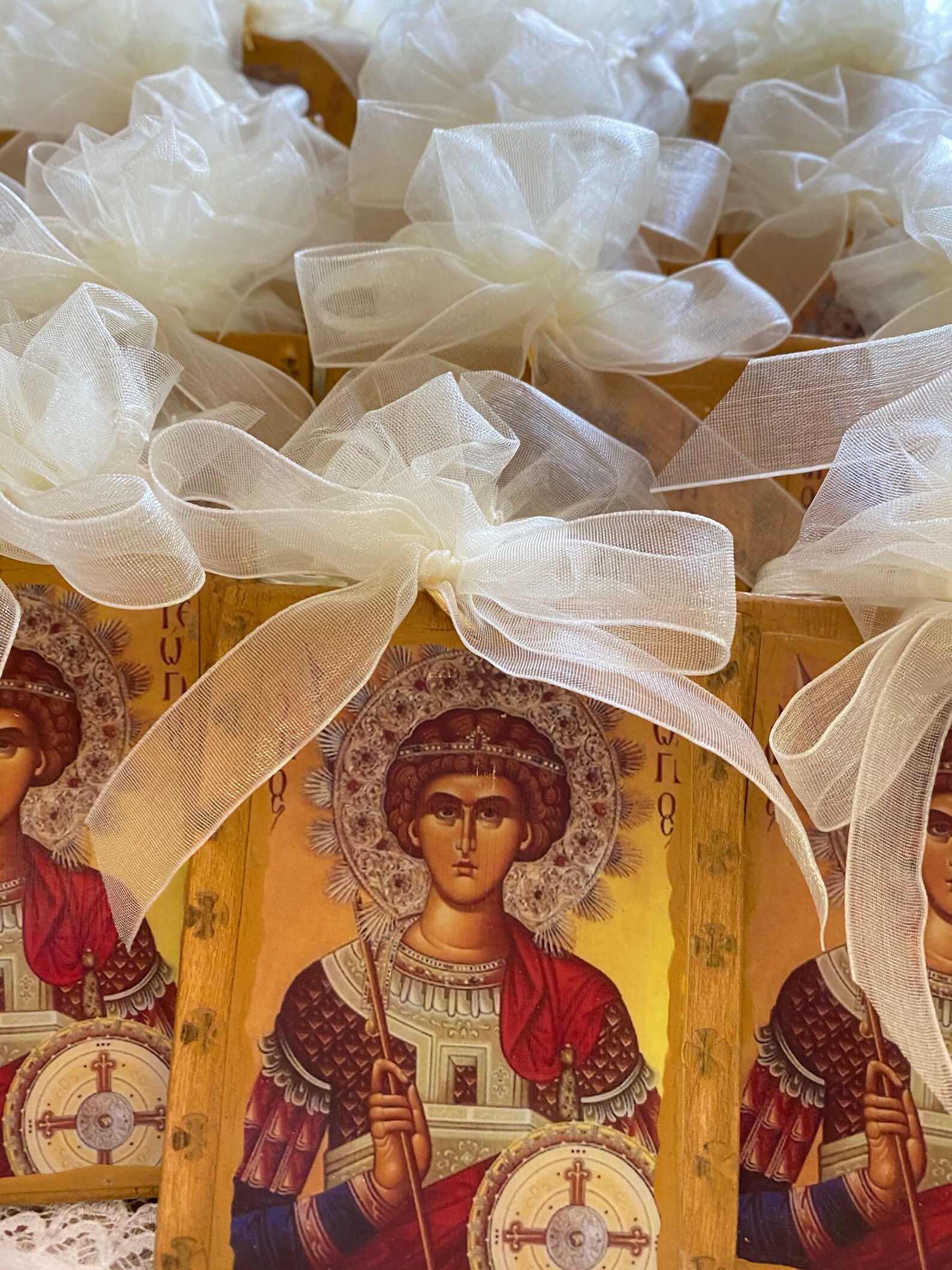 10 Saint George Icon Favors, Baptism Favors, Orthodox Icon, Religious ...