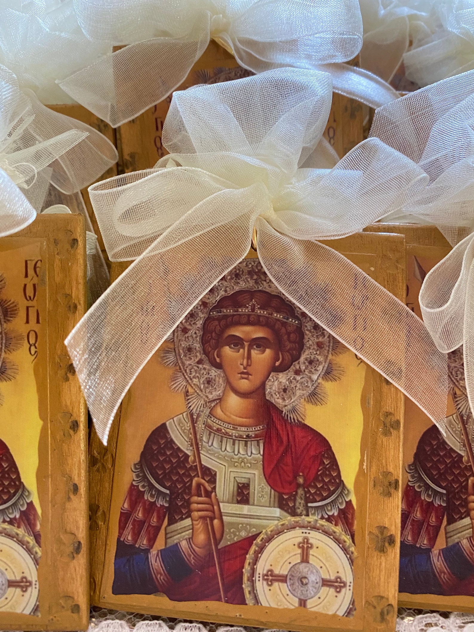 10 Saint George Icon Favors, Baptism Favors, Orthodox Icon, Religious ...