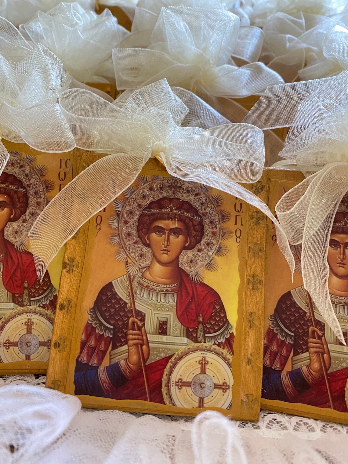 10 Saint George Icon Favors, Baptism Favors, Orthodox Icon, Religious ...