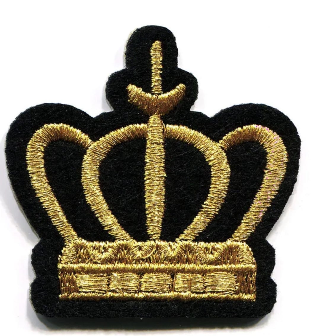 Gold Crown Patch Iron on Ready Patch Embroidered Filler Patch Hat Bar King Queen - Etsy