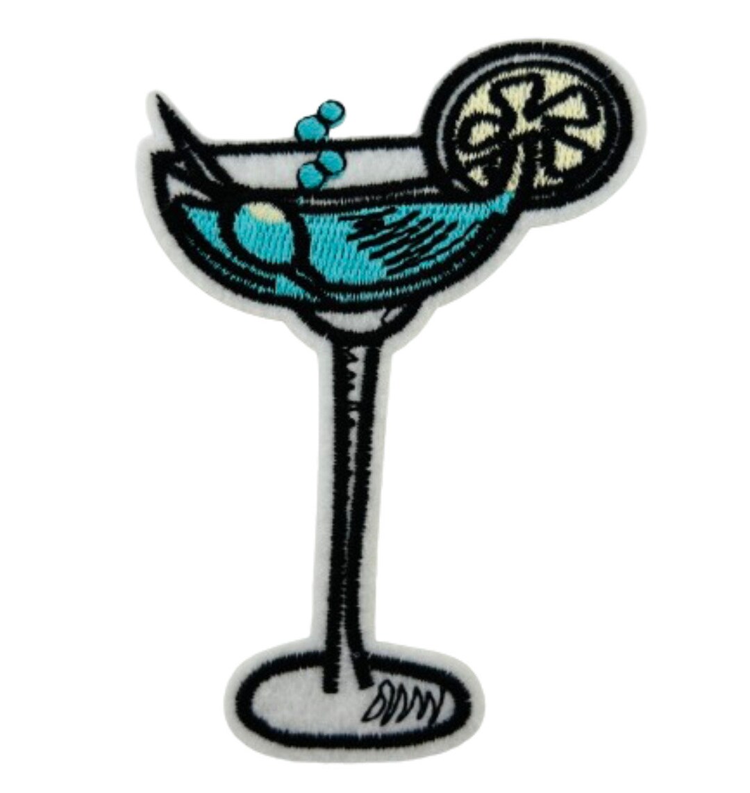 Martini Patch Iron on Ready Drink Summertime Embroidered Patch - Etsy